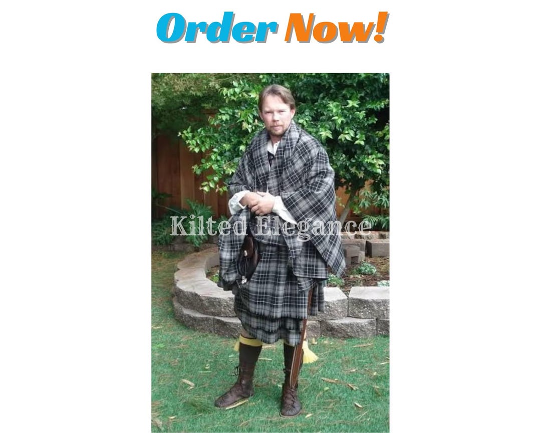 Men’s Great Kilt | Custom Clan Tartan Highland Kilt | Handmade 16th ...