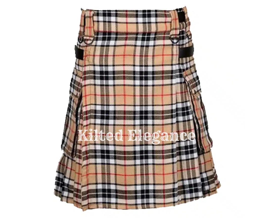 Campbell Thompson Tartan Utility Kilt: Handmade Scottish Heritage - Etsy
