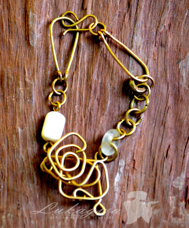 Delicate Wired Brass Braceletdainty African Wire Brass - Etsy