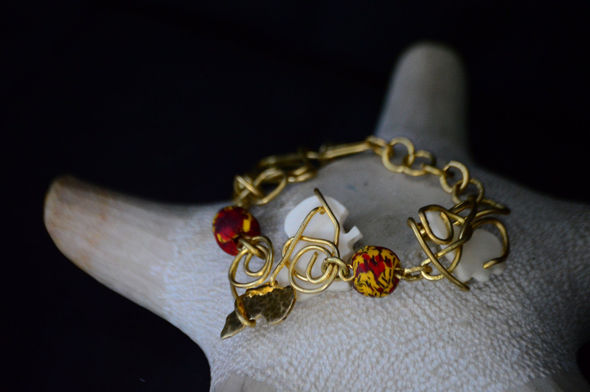 African Map Brass Bracelet,african Map Charm Bracelet,african Map Wire ...