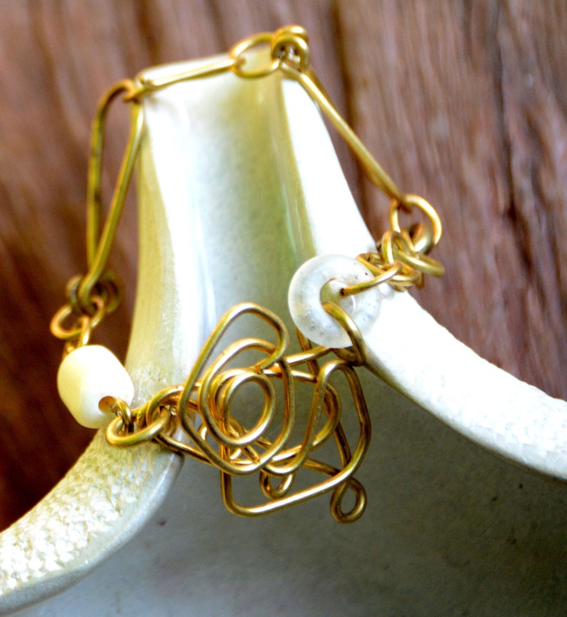 Delicate Wired Brass Braceletdainty African Wire Brass - Etsy