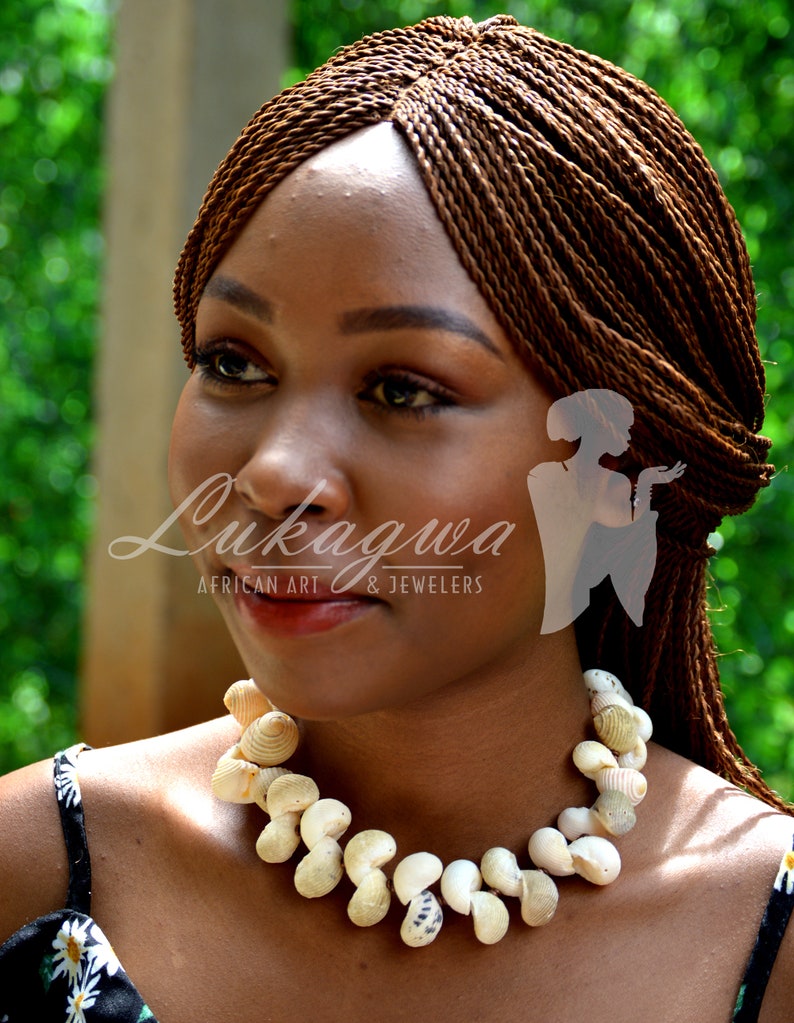 Afrocentric Cowrie Shell Necklace, African Shell Necklace, African ...