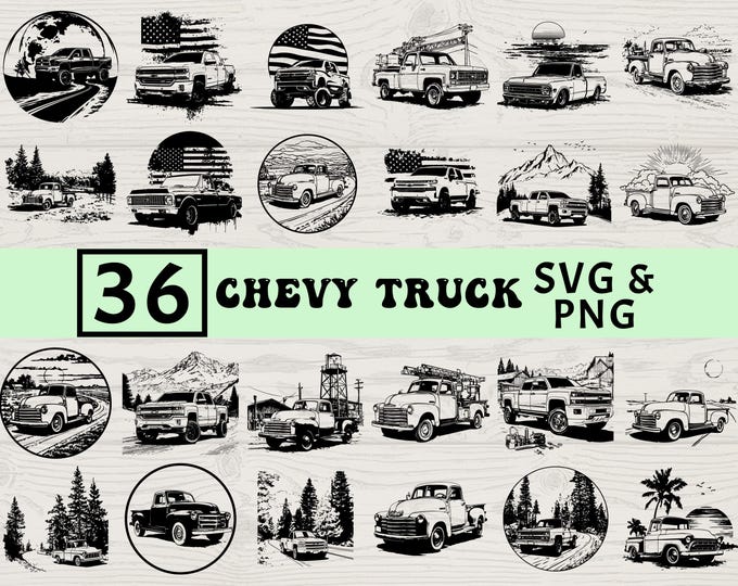 Chevy Utility Truck SVG - Etsy Canada