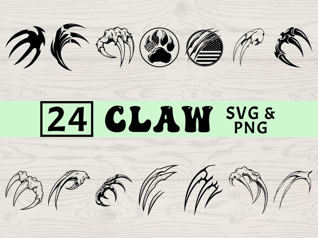 Claw SVG PNG Bundle, Gothic Monster Scratch Clipart - Etsy