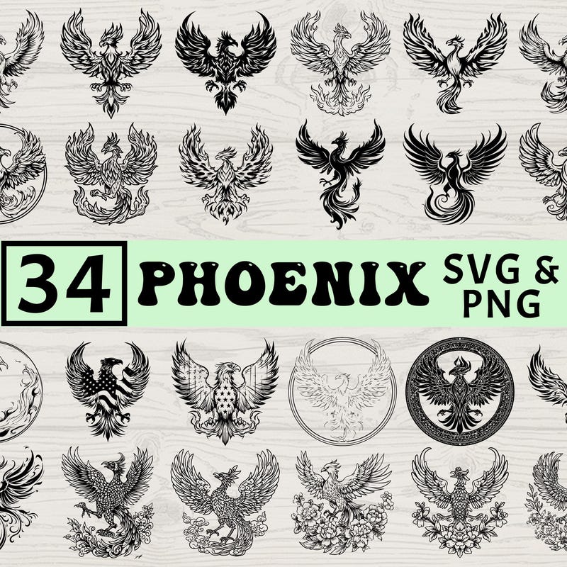 Phoenix Design for Cricut - Etsy