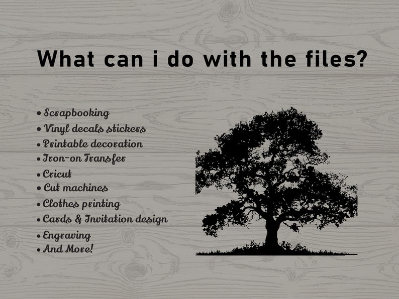 Oak Tree SVG PNG Bundle: Forest Silhouette Vector (digital Design) - Etsy