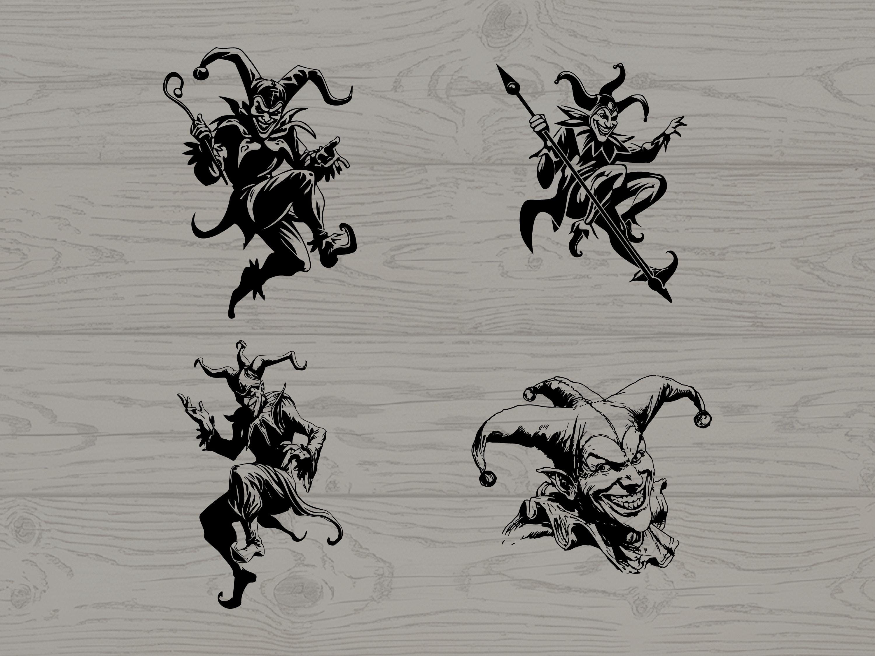 Evil Jester SVG PNG Bundle | Spooky Clown Vector, Cricut Cut Files - Etsy