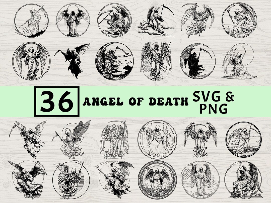 Angel of Death SVG PNG Bundle | Grim Reaper Clipart - Etsy