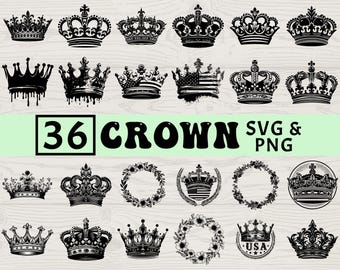 Crown SVG, King SVG, Queen SVG, Crown Png, Dxf, Eps, Princess Svg ...
