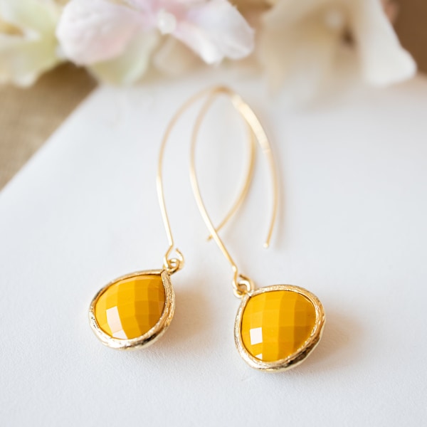 Yellow Earrings - Etsy