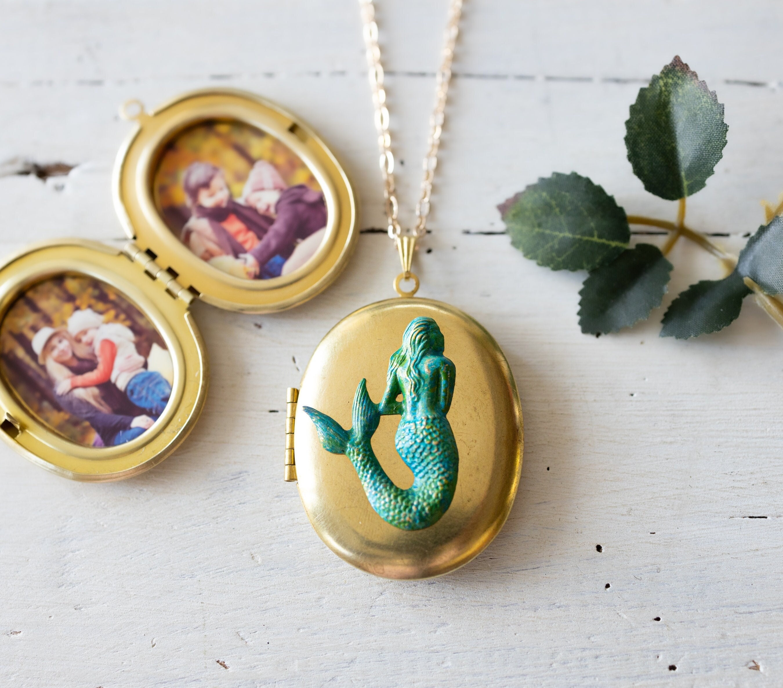 Mermaid locket necklace store