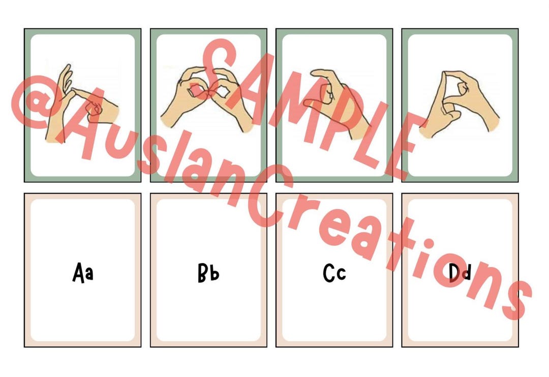 Printable Auslan Alphabet (A-Z) Flashcards - Etsy