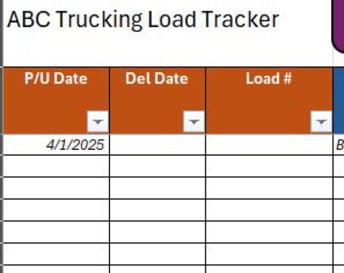 Load Tracking Form - Etsy