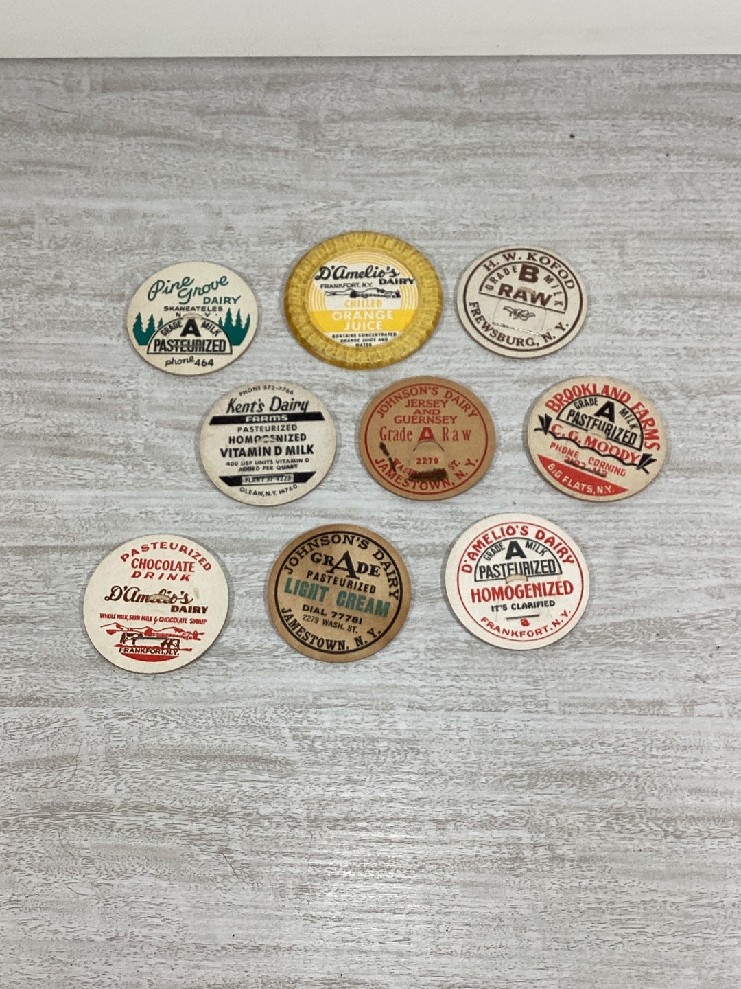 9 New York Advertising Drink Lids - Dairy Milk Drink Lids - Etsy