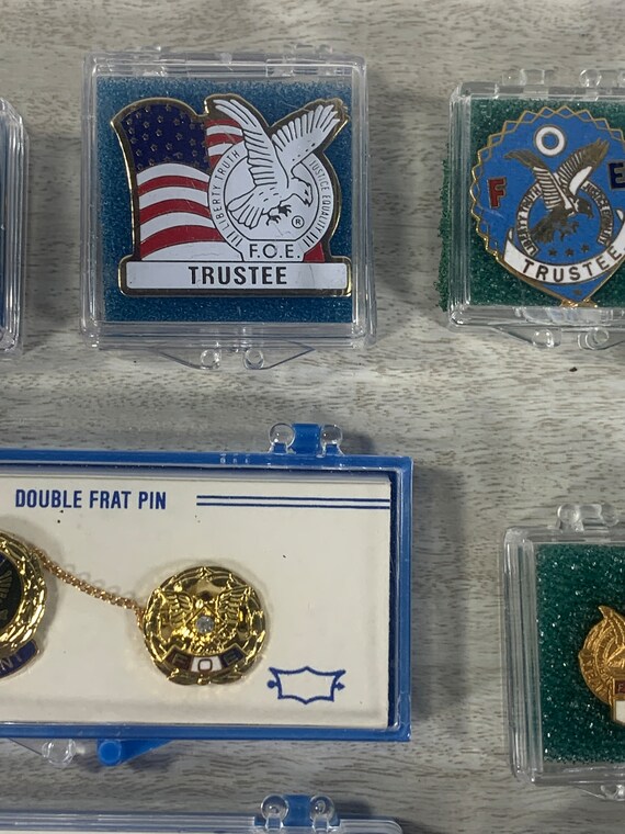 Nine FOE Pins - President, Trustee, Past Pres, & More… - Gem