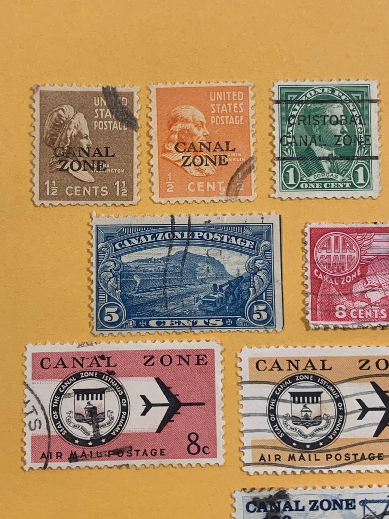 Canal Zone Postage Stamp Lot of 17 Stamps - Etsy
