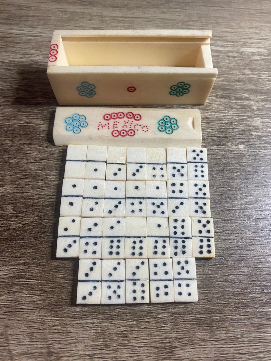 Antique Mexico Miniature Domino Set - Etsy