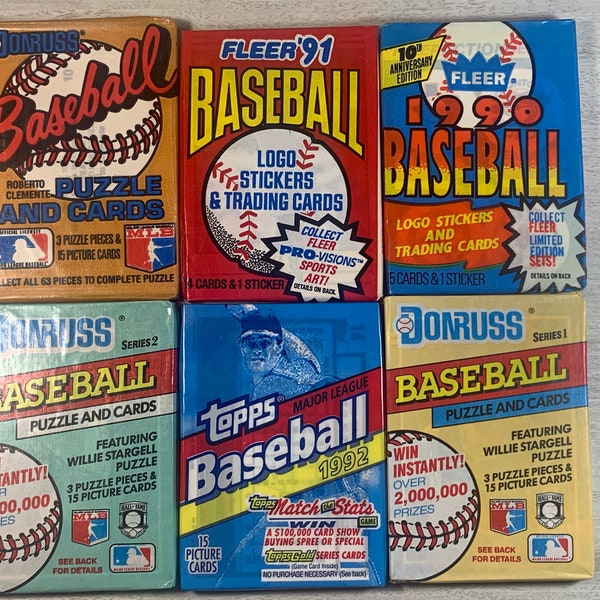 Baseball Unopened Cards - Etsy