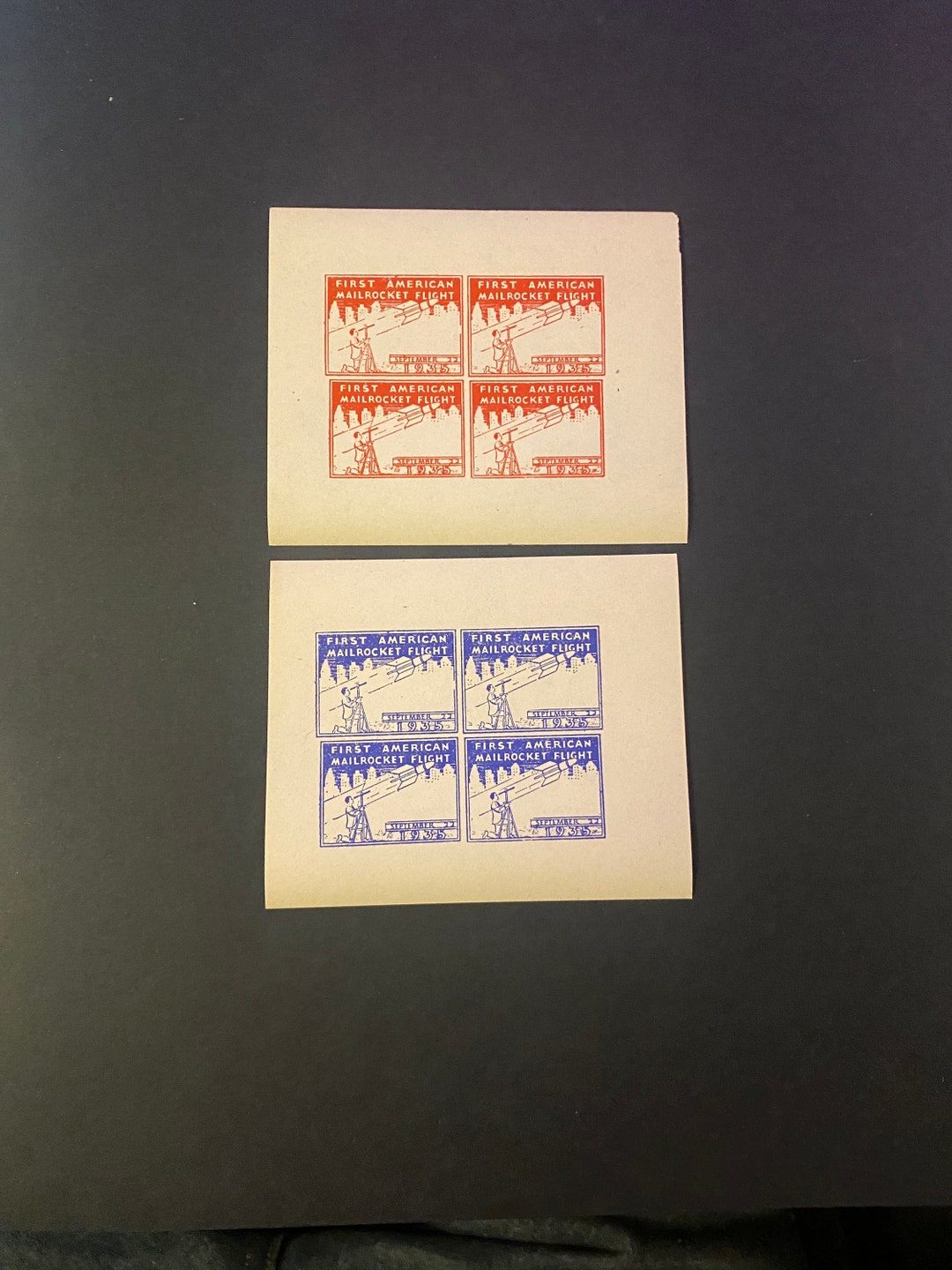 AOP USA 1935 Sykora Rocket Mail Stamp Sheets of 4 MNH. Set - Etsy
