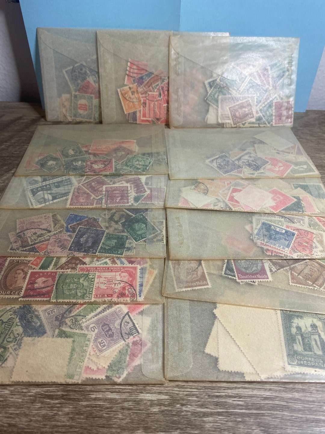 Vintage Postage Stamp Lot - Etsy