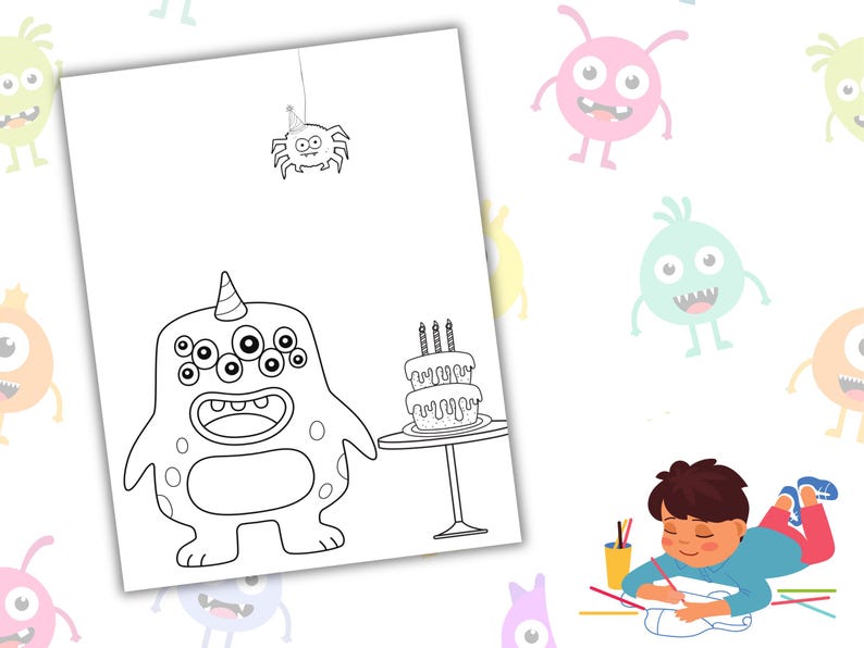 25 Kids Monster Coloring Pages | Fun Printable Coloring Book for Boys ...