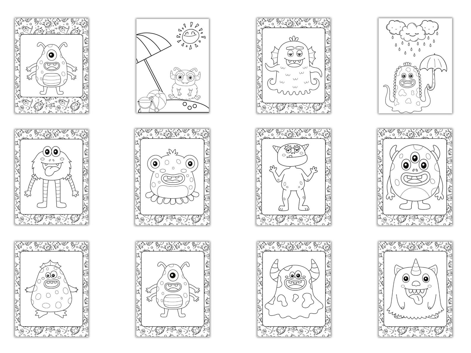 25 Kids Monster Coloring Pages | Fun Printable Coloring Book for Boys ...