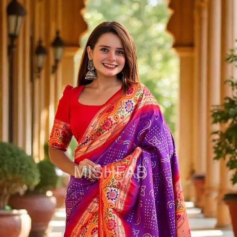 Sarees With Paithani Design - Etsy