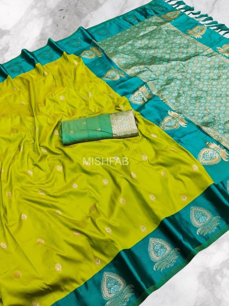 Soft Silk Meenakari Saree,traditional Saree With Dual Zari Weaving ...
