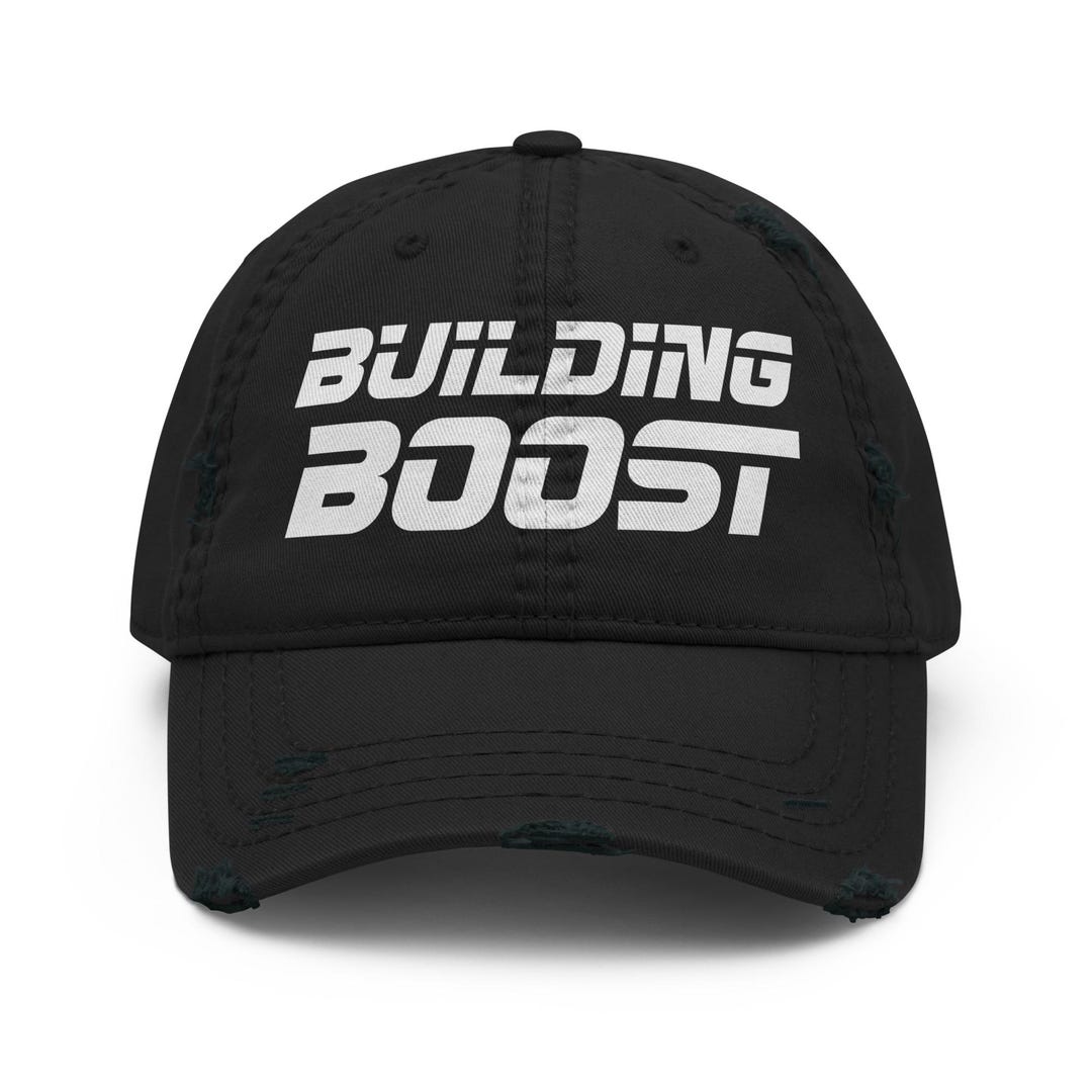 FAST CAPS- "building Boost Hat" – Black Turbo Tuner Lifestyle Cap, Bold ...