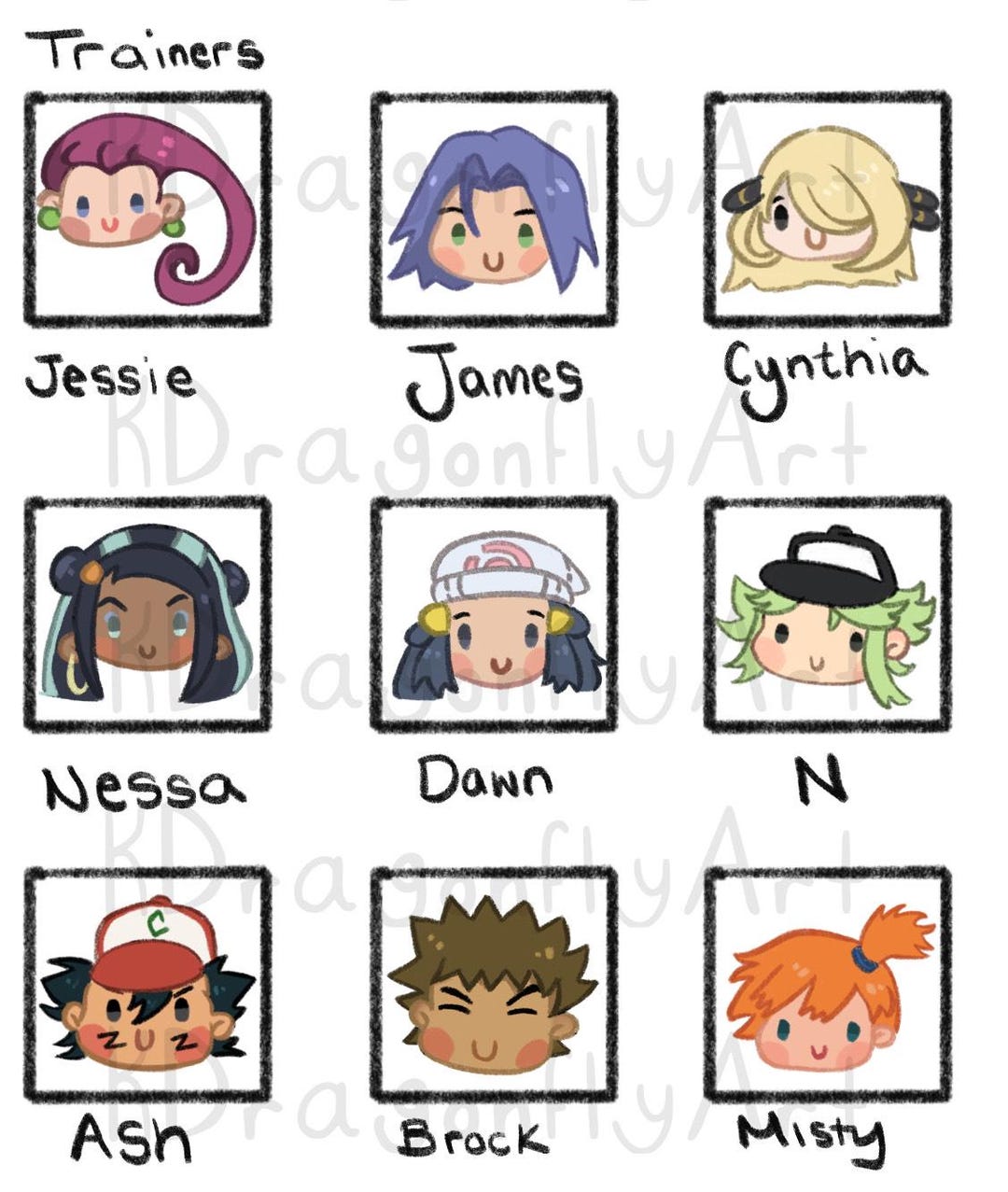 Pokemon Trainer Chibi Sticker - Die Cut Glossy Finish - Etsy