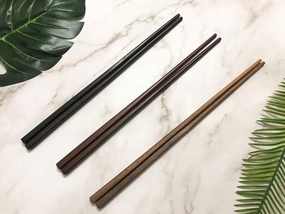 Long Cooking Chopsticks 3 Types: Walnut Wood, Red Rosewood, Black ...
