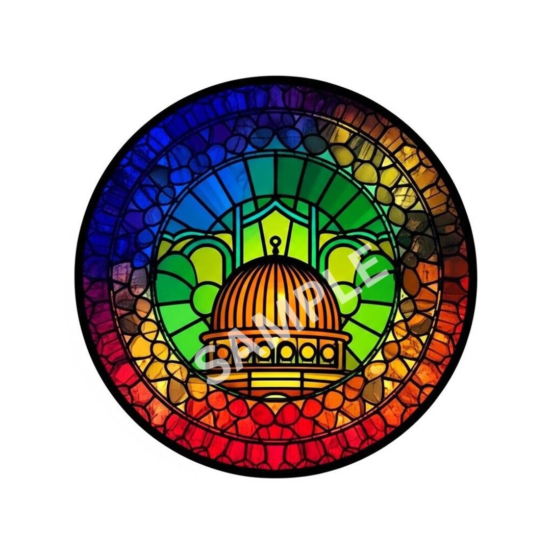 Arabic Stained Glass Art, Islamic Geometric Design, Middle Eastern Wall ...