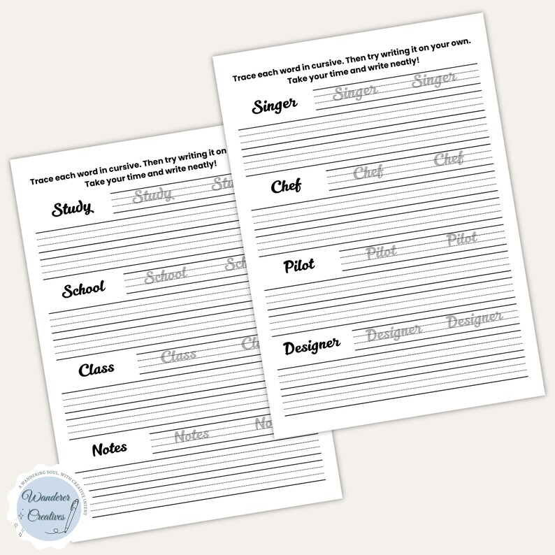 Adults Cursive Font Alphabet Workbook Cursive Typefaces Calligraphy ...