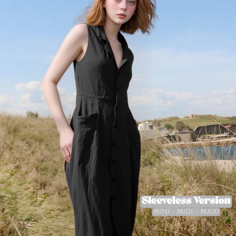 Button Front Dress - Etsy