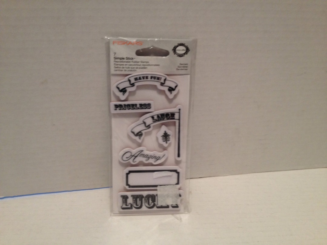 Banners 7 Simple Stick Stamp Set Fiskars New Old Stock Sealed - Etsy
