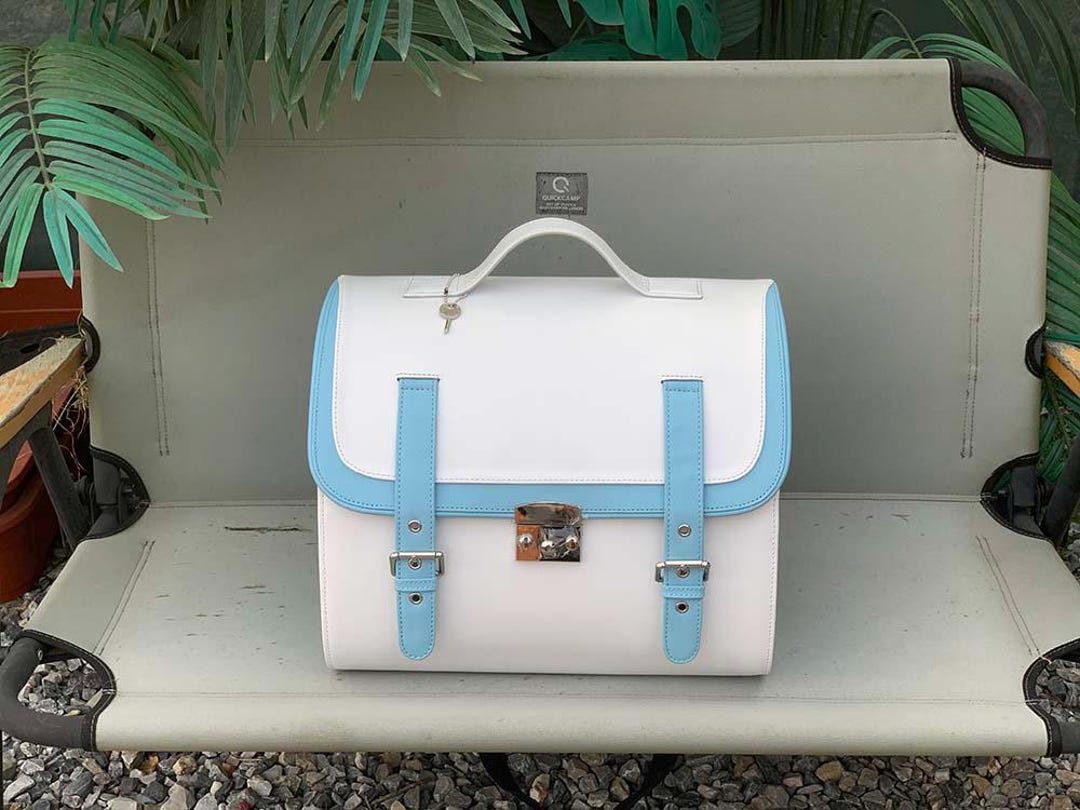 Vespa Tail Bag – Blue & White, Fits Vespa Sprint, Primavera 150/300 ...