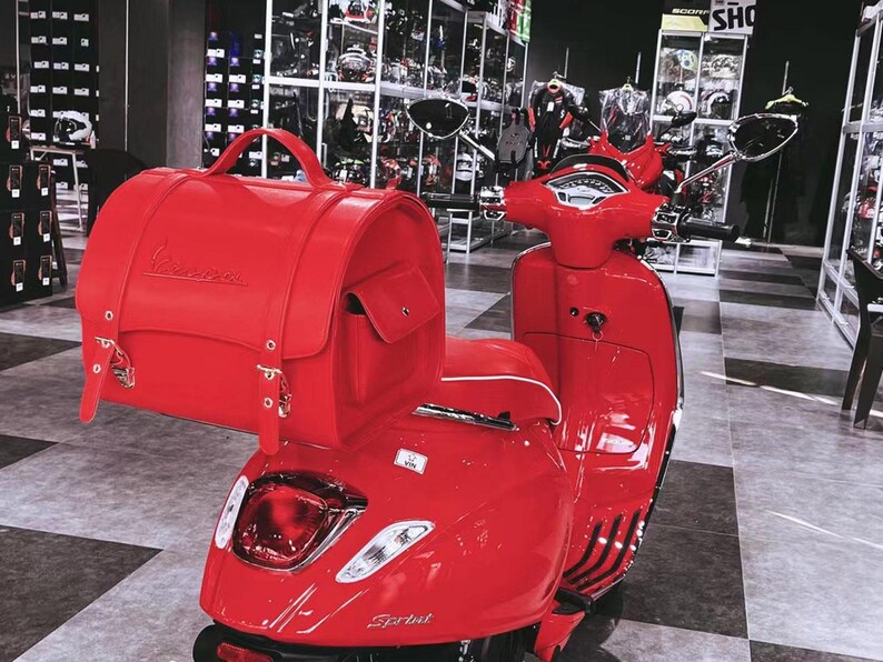 Vespa Tail Bag - Red, Vespa Rear Bag, Vespa Sprint Primavera 150 300 ...
