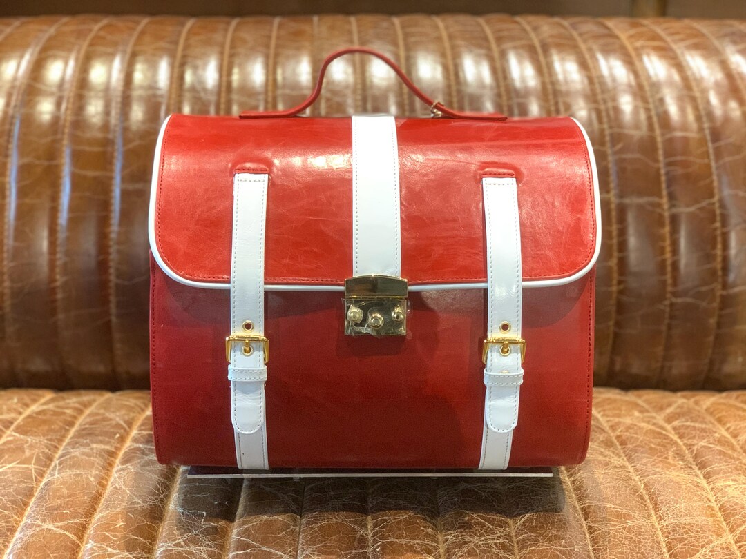 Vespa Tail Bag – Red & White, Fits Vespa Sprint, Primavera 150/300, 946 ...
