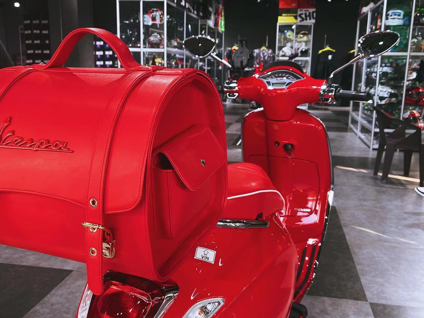 Vespa Tail Bag - Red, Vespa Rear Bag, Vespa Sprint Primavera 150 300 ...