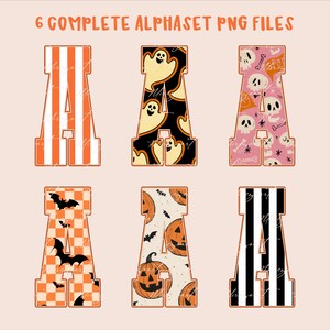 Spooky Halloween Alphabet PNG Bundle Scary Letter Clipart Set for ...