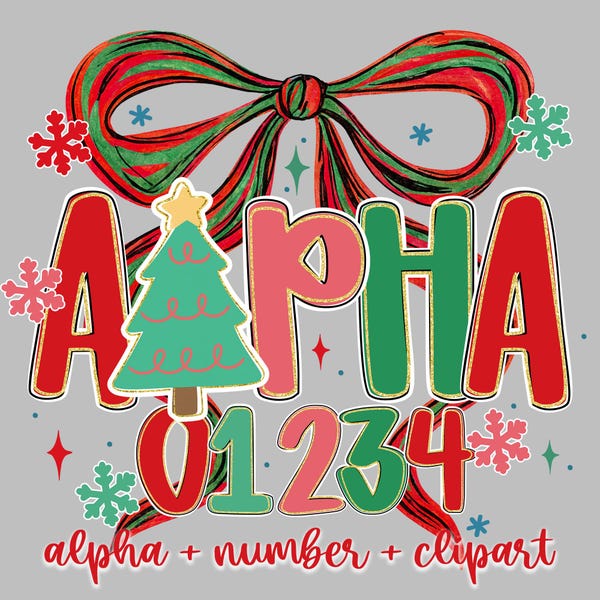 Preppy Christmas Alphabet - Etsy