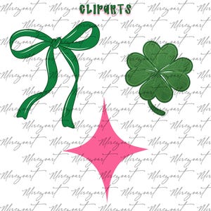 St Patrick’s Day Alphabet PNG Bundle With Shamrock Clipart Lucky ...