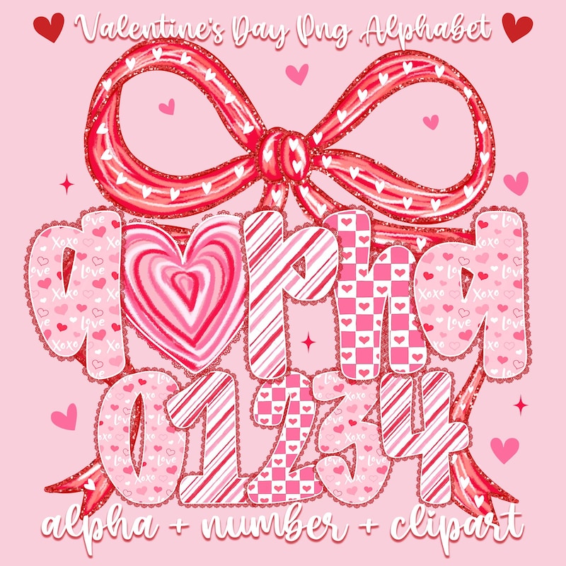 Valentines Day Alphabet Set - Etsy UK