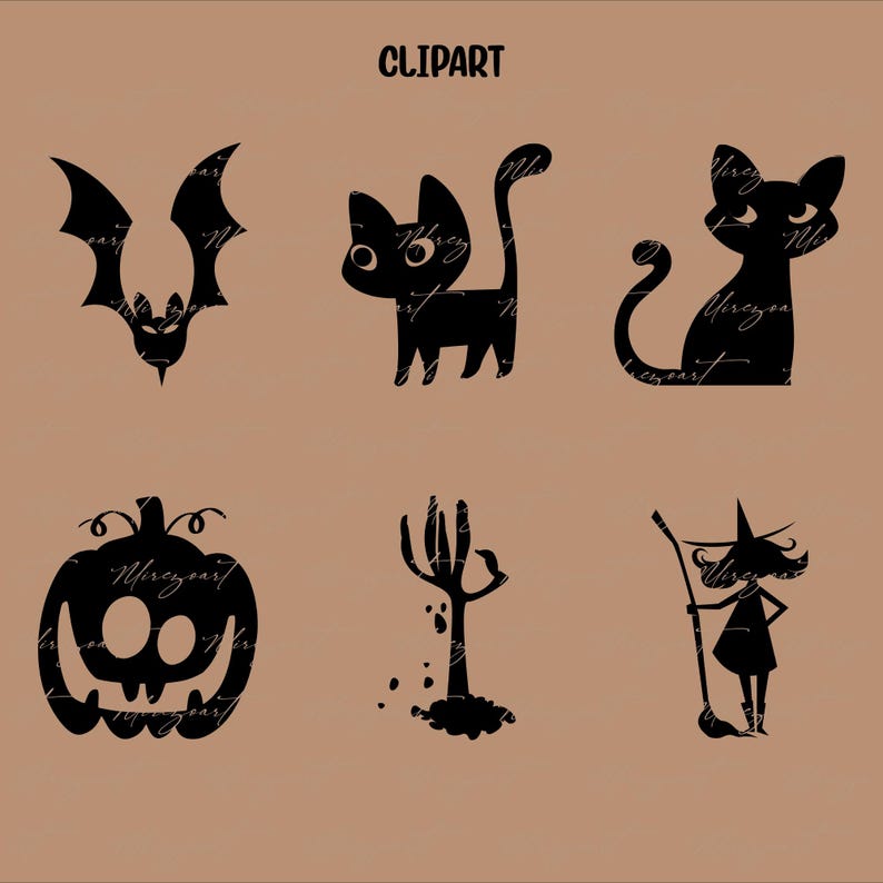 Spooky Halloween PNG Alphabet Bundle Scary Cute Letters Clipart for ...