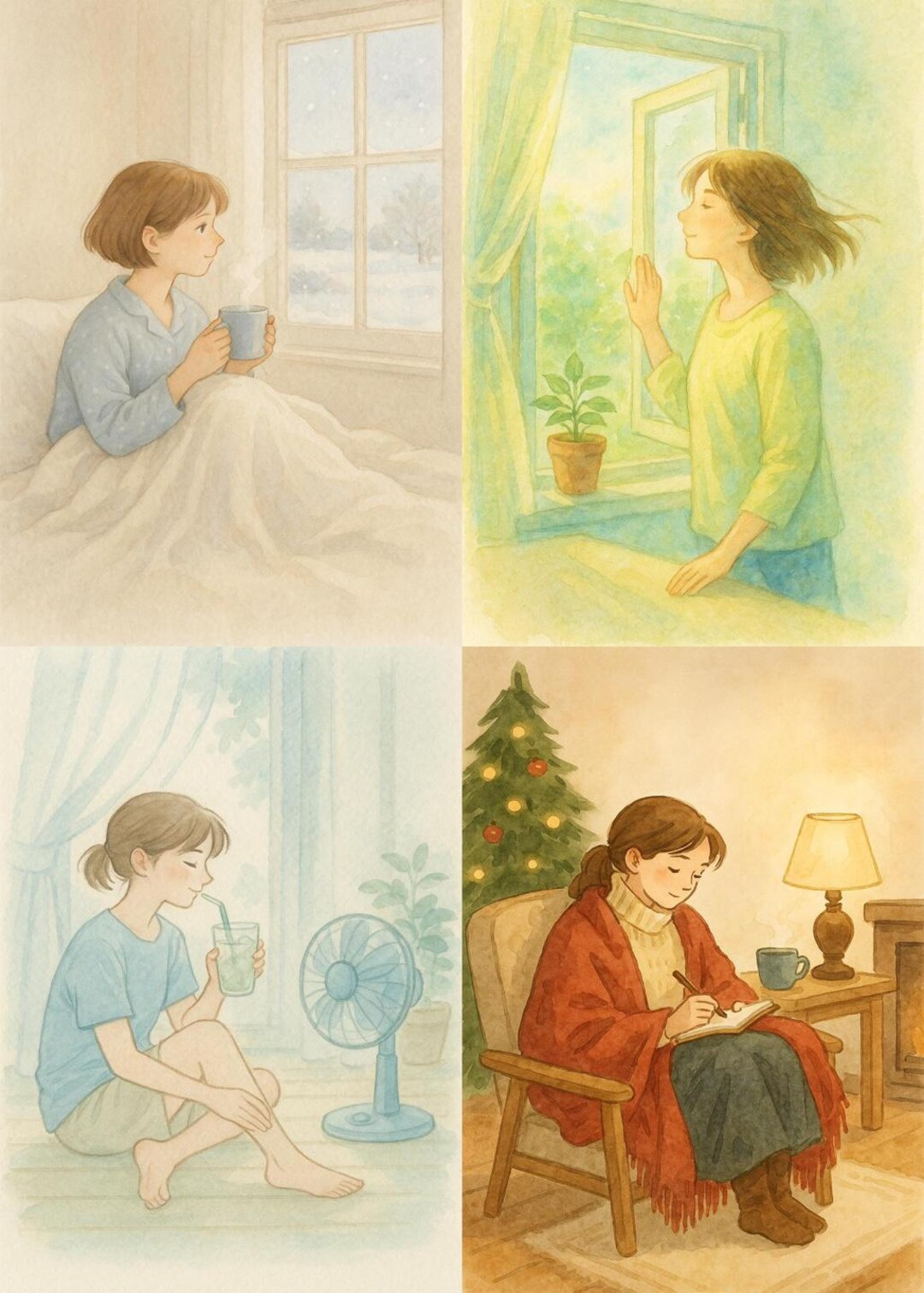 2026 Watercolor Calendar Set. A5 Size. 12-month Digital Art - Etsy