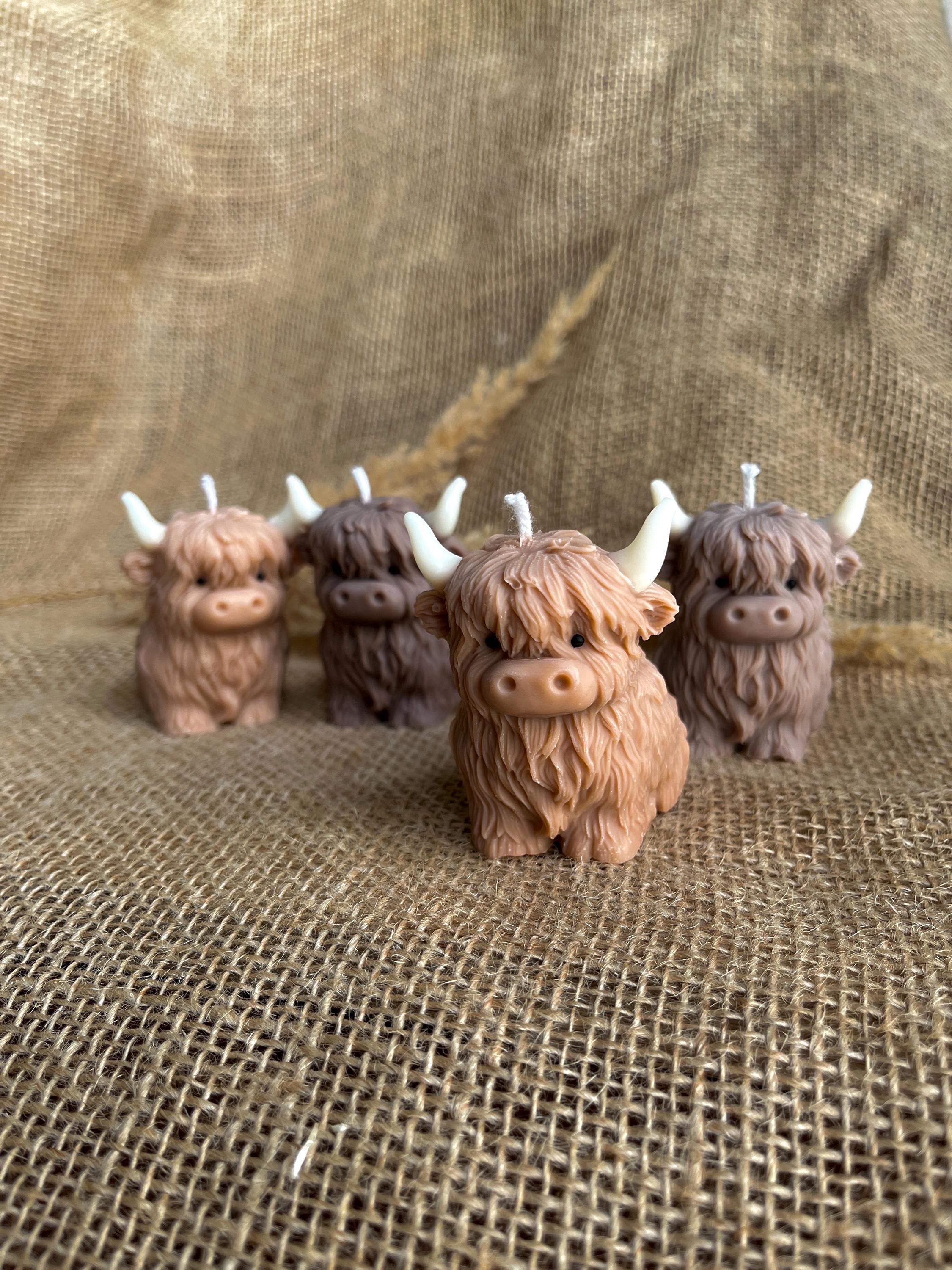 Handmade Highland Cow Candle: Natural Soy Wax, Cotton Wick - Etsy
