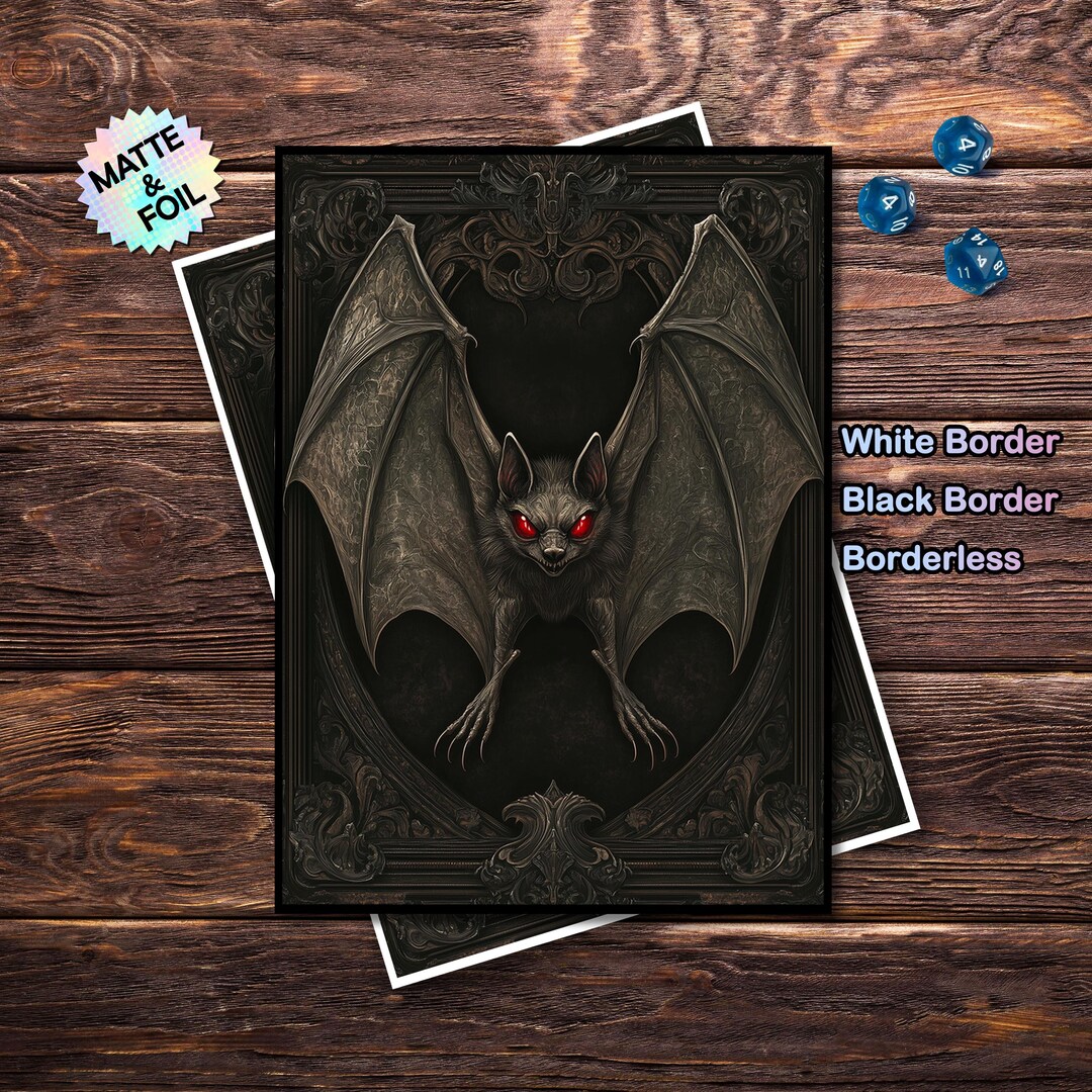 MTG Card Sleeves - Vampire Bat Style, Standard & Japanese Size, Foil or ...