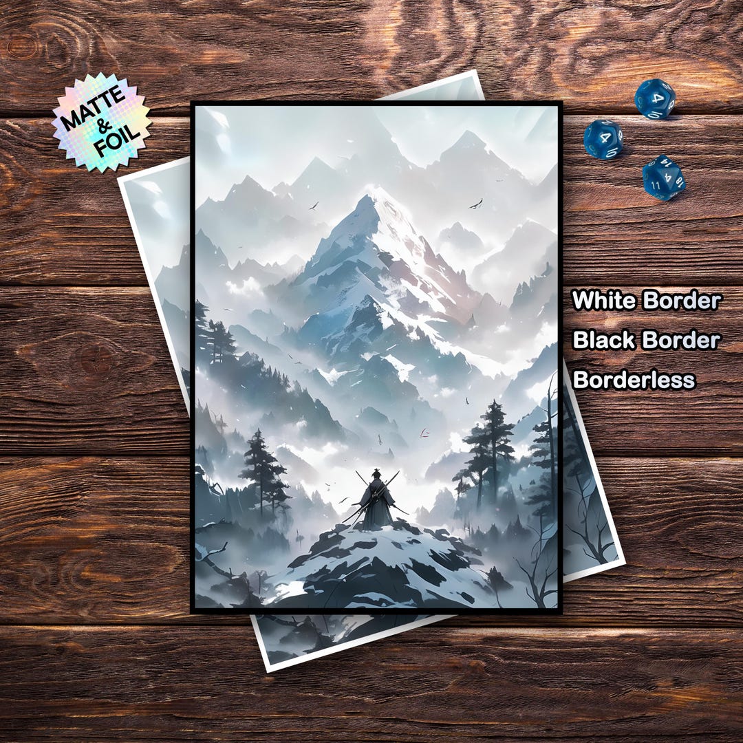 MTG Card Sleeves - Snow Mountain Style, Standard & Japanese Size, Foil ...