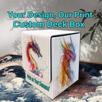 Customized Engraved White MTG 300+ Card Box, Commander Deck, TCG Box ...