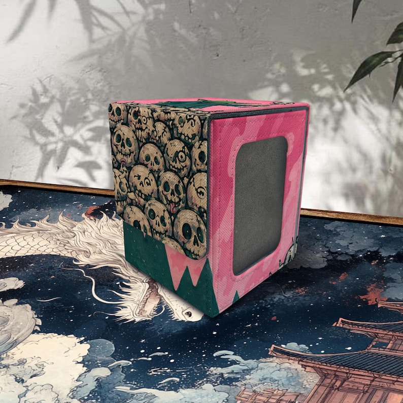 MTG Deck Box With Commander Display - Goblin Skull King, 100+ Sleeved ...